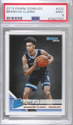 2019 20 Panini Donruss Rated Rookie Brandon Clarke 220 Psa 9 Mint 5644
