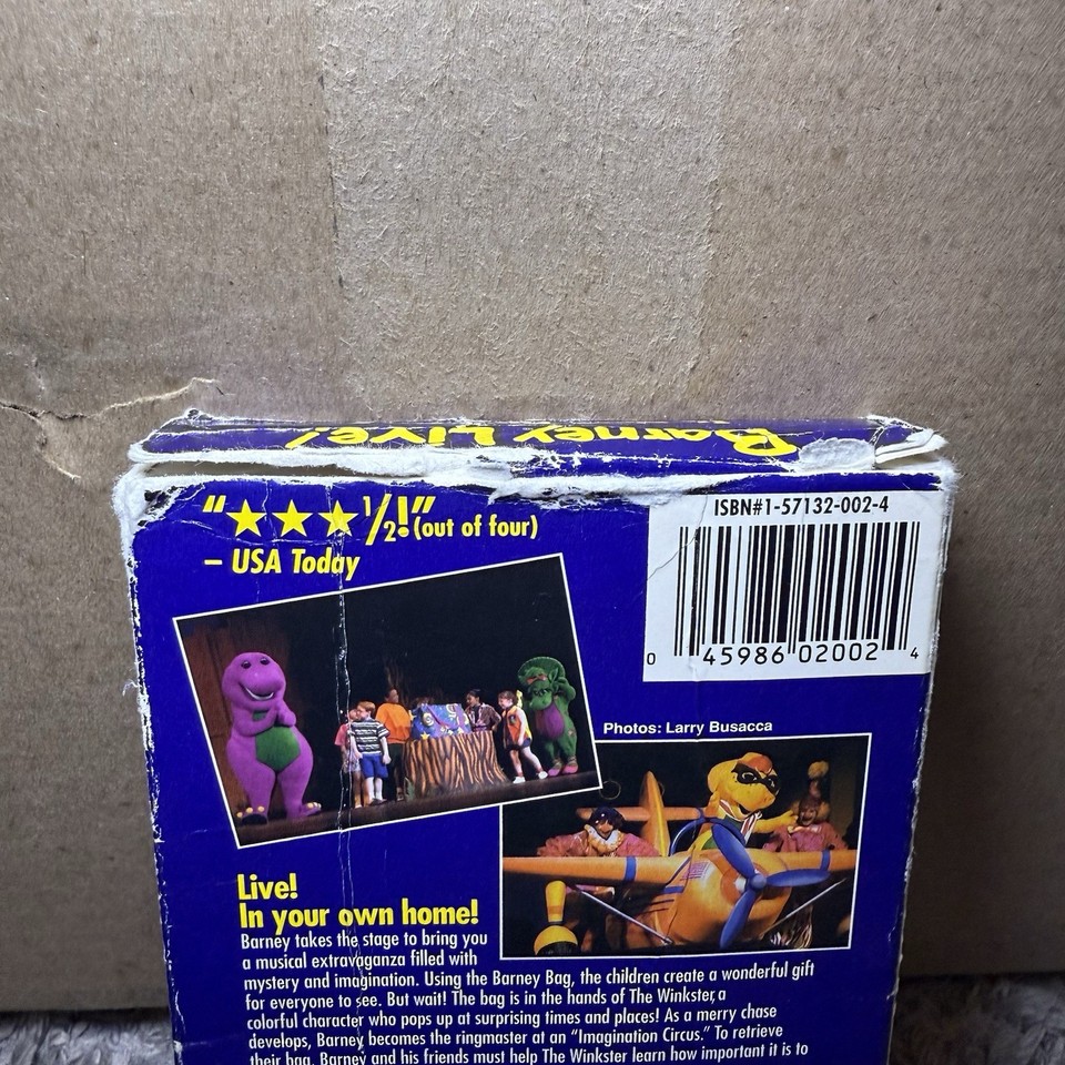 Barney: Live In New York City 1994 VHS Tape Classic Collection Vintage ...
