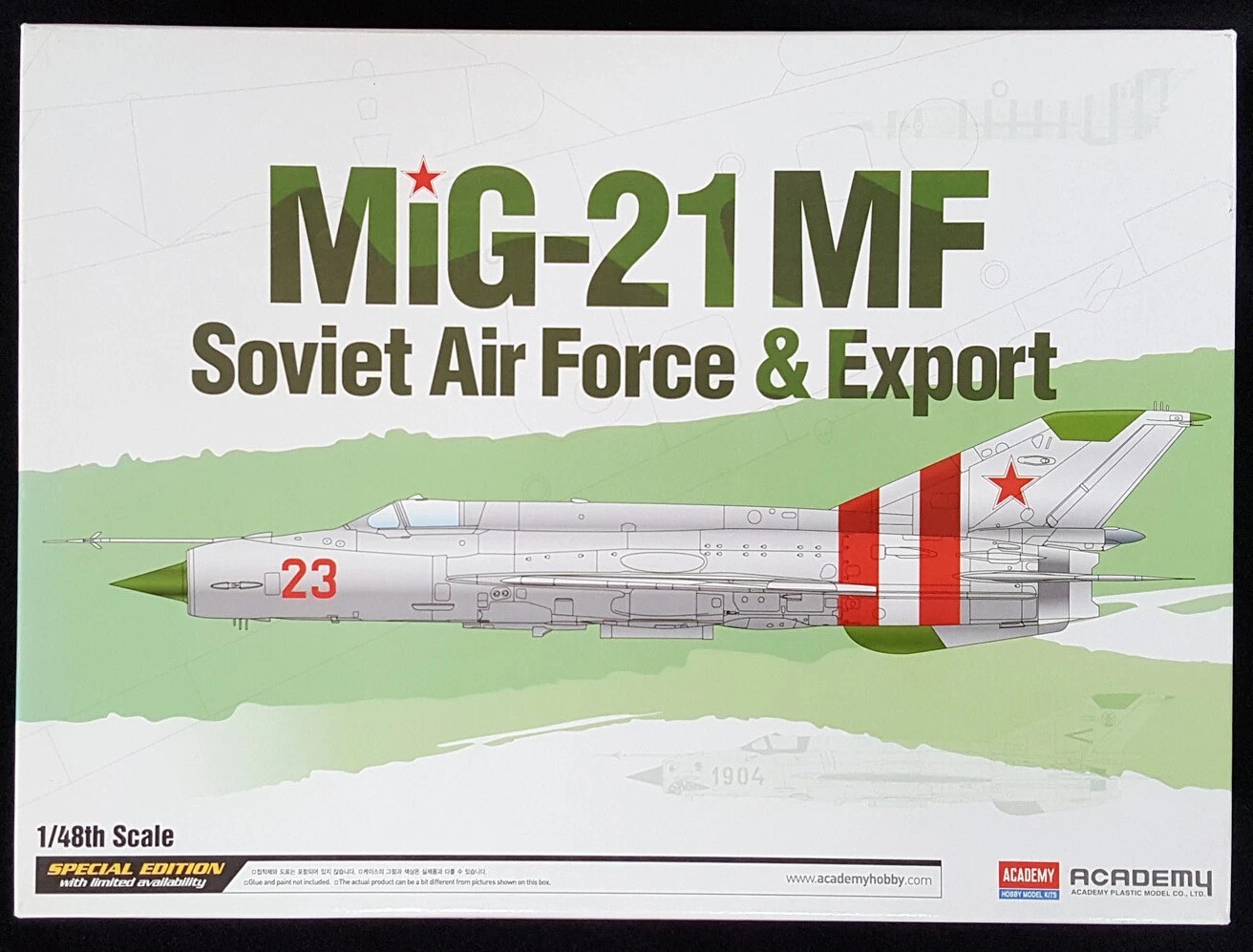 NEW Academy 1/48 MIG-21MF Soviet Air Force & Export Plastic model kit ...