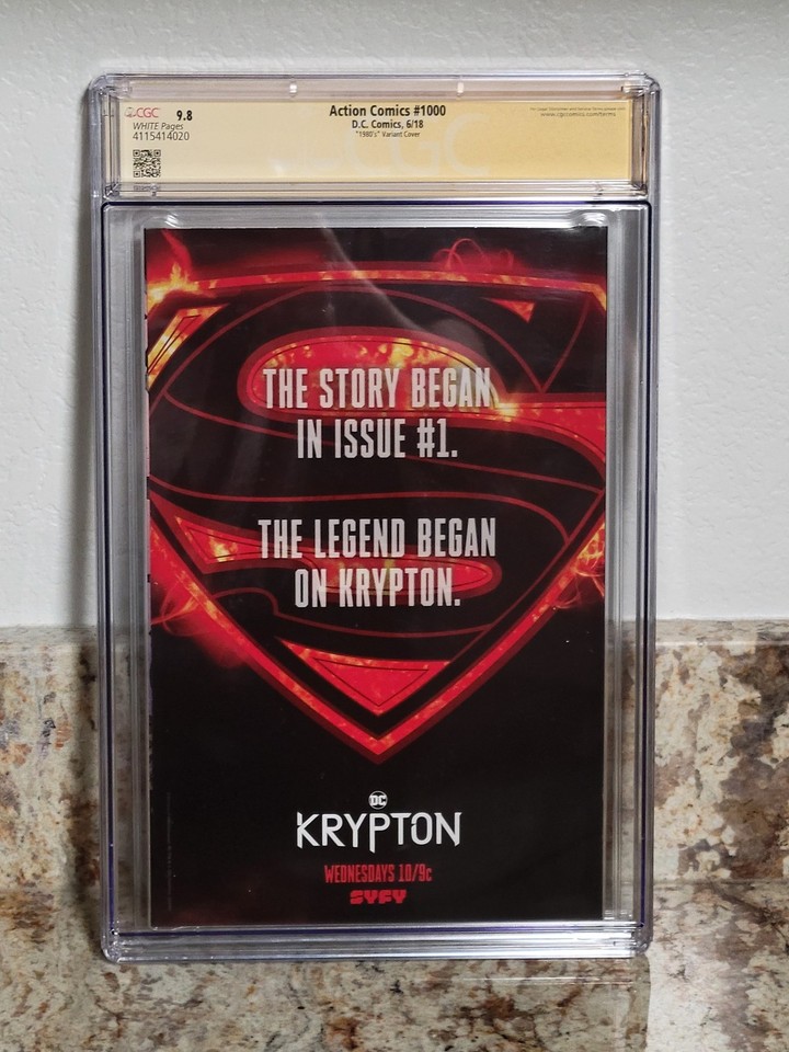 Action Comics #1000 DC 2018 CGC 9.8 2x Signed Jim Lee & Alex Sinclair ...
