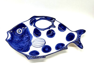 SeaWorld Plate Dish Platter Hand Painted in Italy 20" Long | eBay