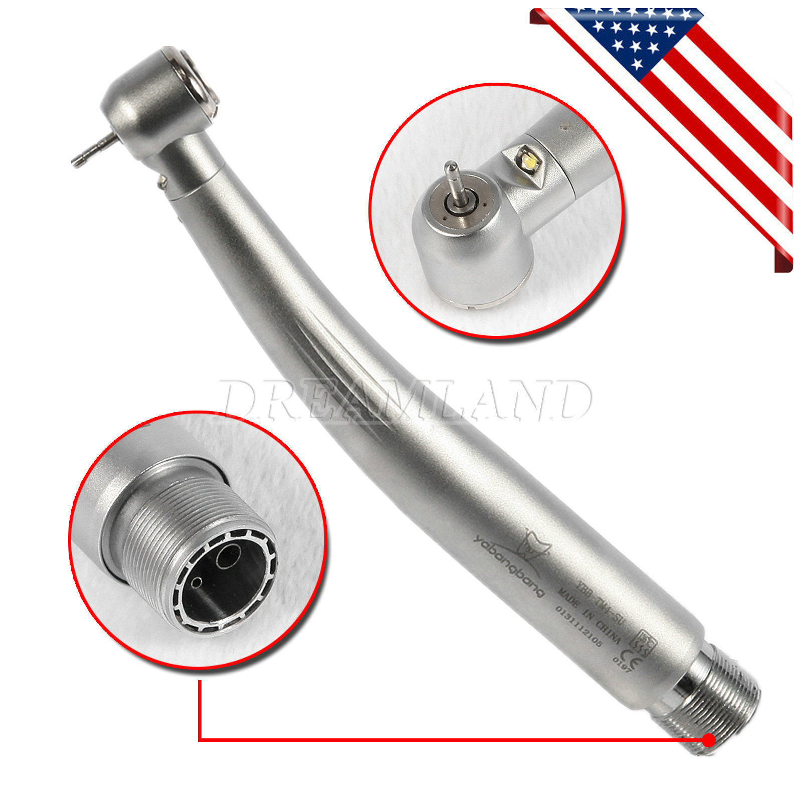 NSK Style dental high speed handpiece fiber optic LED PUSH 3 Spray 2 ...