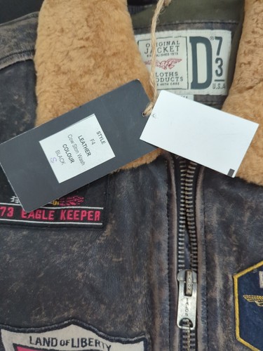 The Original D73 F-4 Cow Ston Wash LEATHER FLIGHT JACKET - Black Small ...