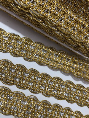 Borte Spitze elegante Gold silber 3,2cm Nichtelastisch | eBay