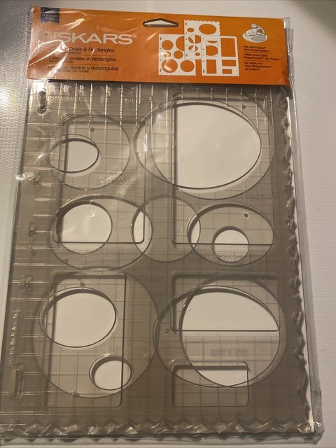 Fiskars Shape Template 3-pack Circles Ovals Rectangles Scrapbooking for ...