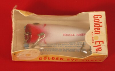 VINTAGE NOS GOLDEN EYE FISHING LURE IN SEALED BOX TROUBLE MAKER 1400 02 ...