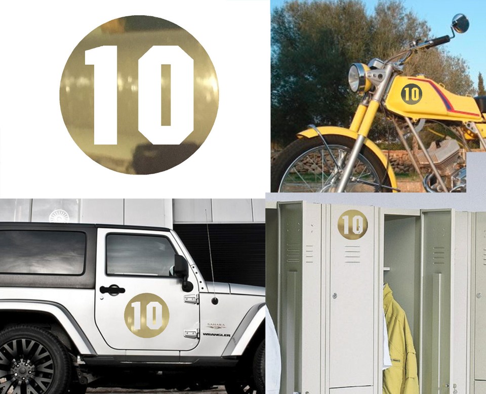 Number 10, Sticker Cut Vinyl Version Via C | eBay