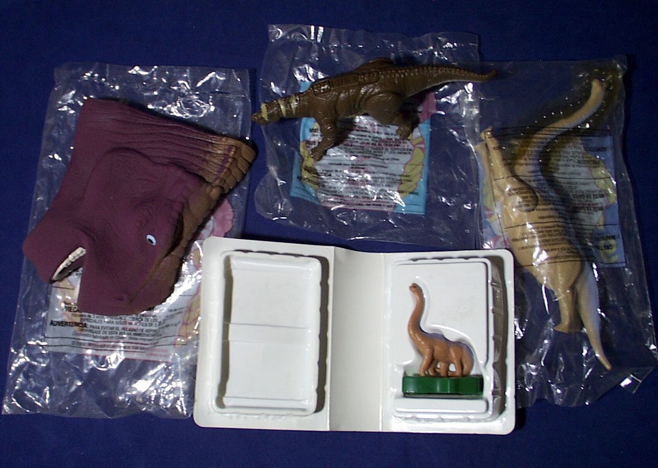 4 Disney DINOSAUR McDonalds"s Happy Meal Toys - 4 6 8 BAYLENE Bruton ...