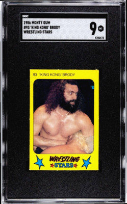 Bruiser Brody 'King Kong' Brody 1986 Monty Gum SGC 9 Wrestling Stars ...