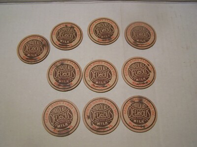 10 Vintage milk bottle cap GEHMAN DAIRY FARMS Chocolate Macungie Pa Lot ...