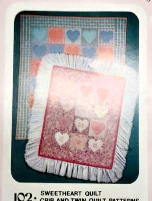 Quilt Pattern "Sweetheart Quilt" by Curiosity ©1990 2 quilt sizes ...