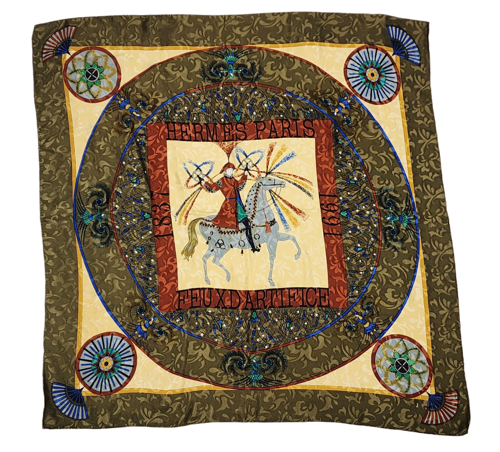HERMES 1837 1991 FEUX D'ARTIFICE HERMES PARIS SILK SC… - Gem