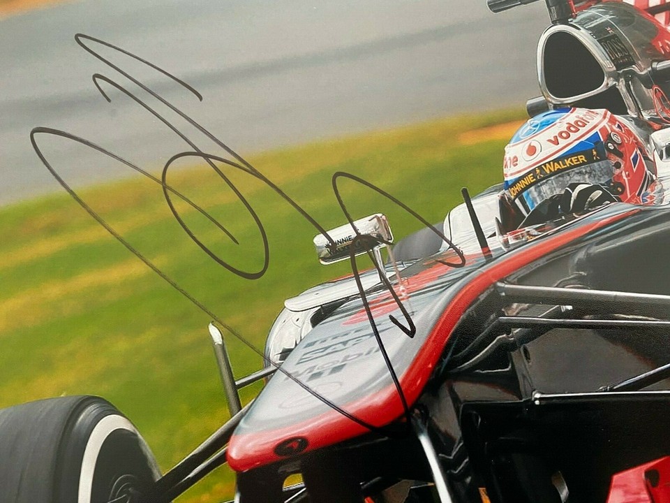 Jenson Button signed McLaren F1 A4 photo | eBay