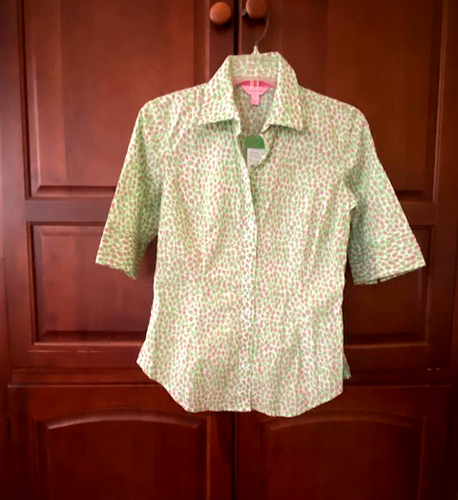 NEW Lilly Pulitzer Dougherty Print Button Down Blouse Women Size 4 | eBay