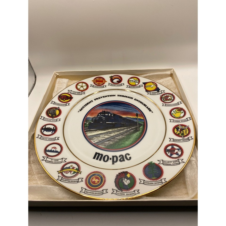 Missouri Pacific Railroad Mo Pac Plate "Accident Prevention Through ...