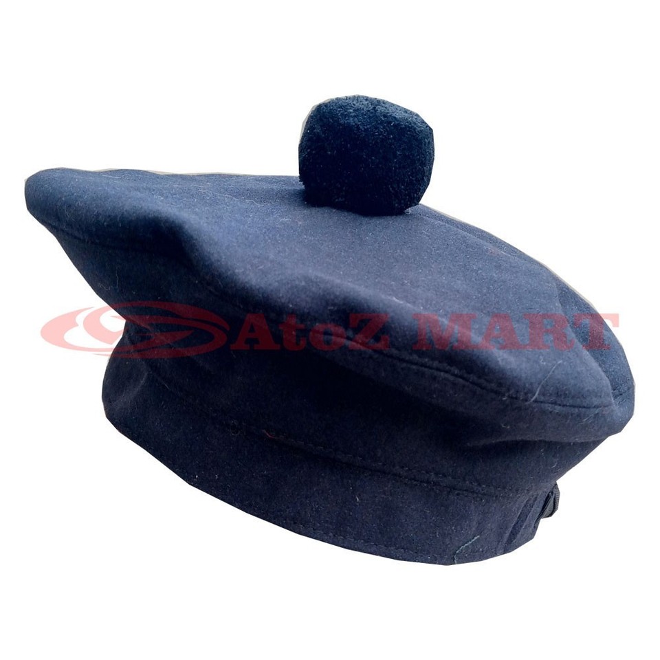 Scottish Blue Military Bonnet Tam O Shanter Hat Beret Balmoral Army Cap ...