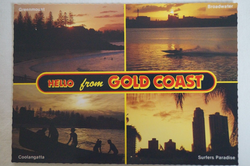 Hello from Gold Coast Scenes Queensland Australia Collectable Postcard ...