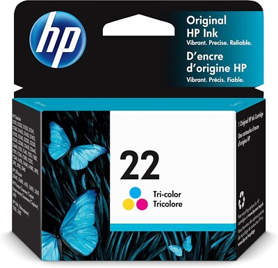 GENUINE HP 22 Tri-color Ink Cartridge for Fax 1250 3180 Series C9352AN ...