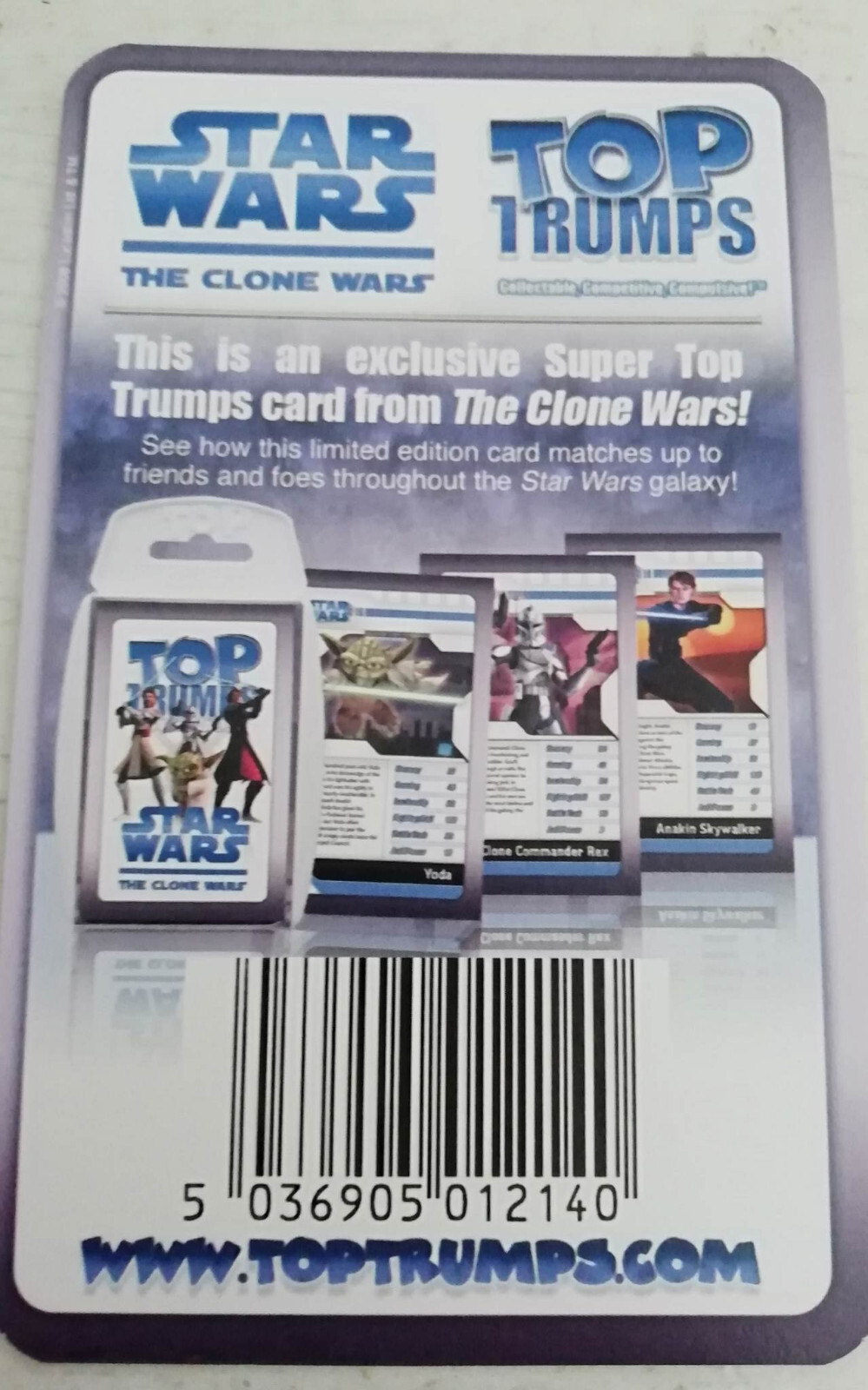 Vintage single SUPER TOP TRUMPS gaming card STAR WARS The Clone Wars ...