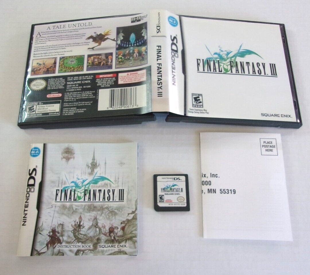 Used Complete Final Fantasy III 3 (Nintendo DS, 2006) Free Shipping ...