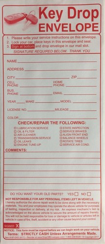 Early Bird Night Owl Key Night Drop Envelope EKD • Qty 500 (P11) | eBay