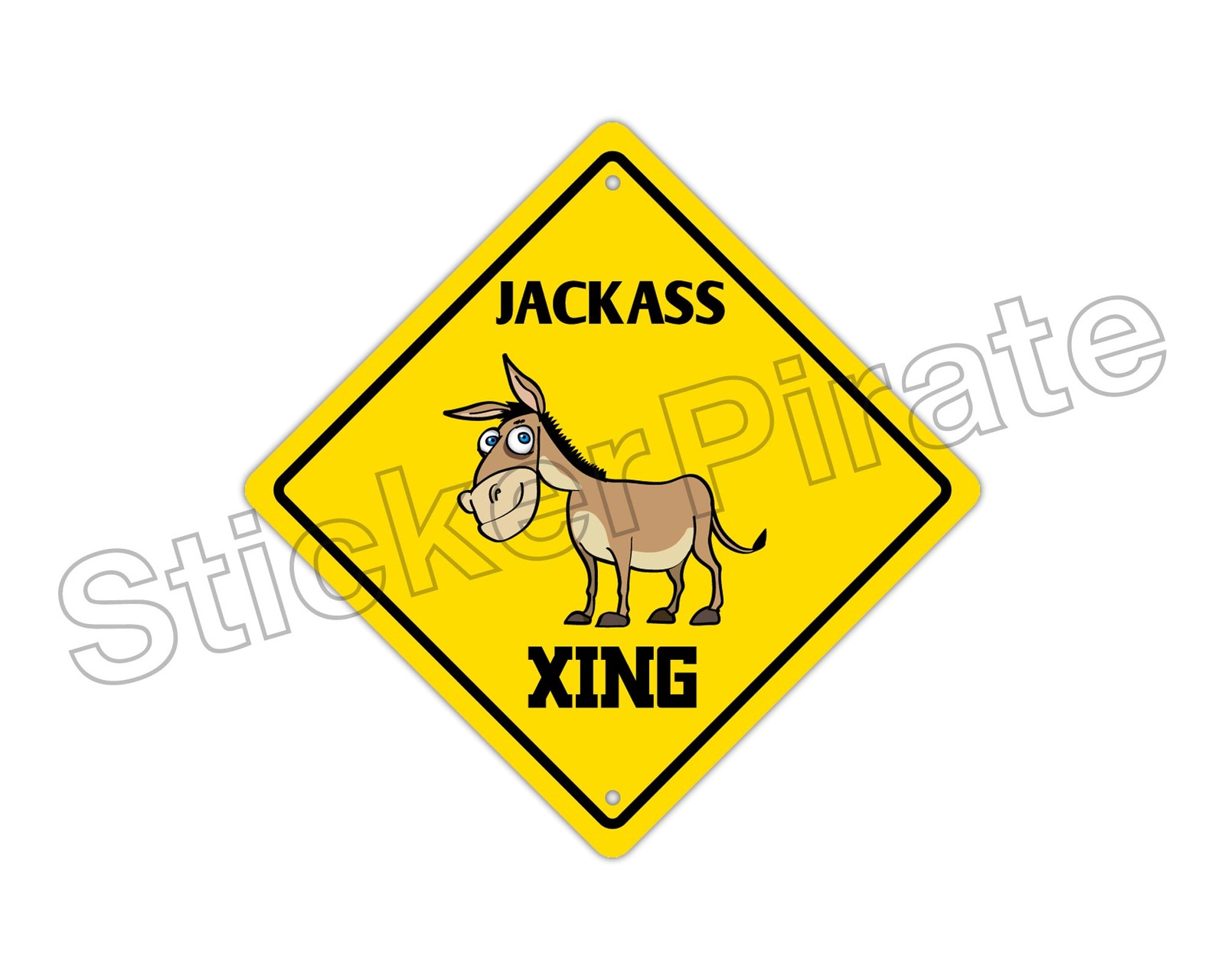 *Aluminum* Jackass Crossing Funny Metal Novelty Sign 12"x12" | eBay