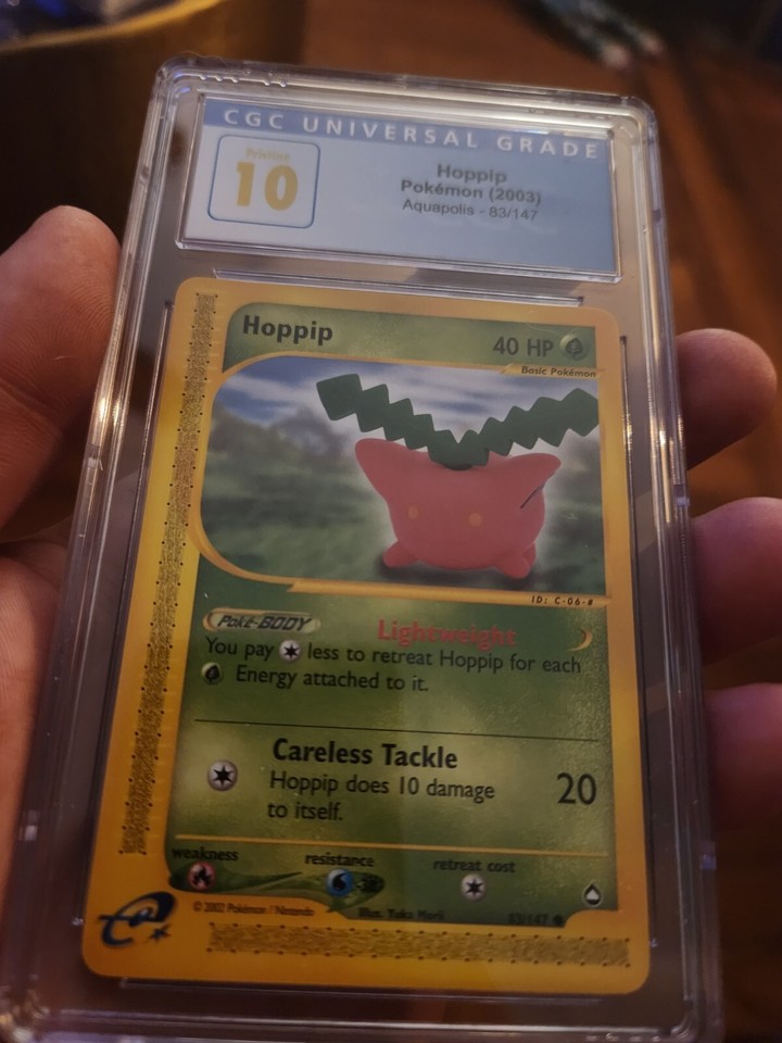 (POP 2) Hoppip 83/147 CGC 10 PRISTINE Aquapolis Pokemon eReader Card ...