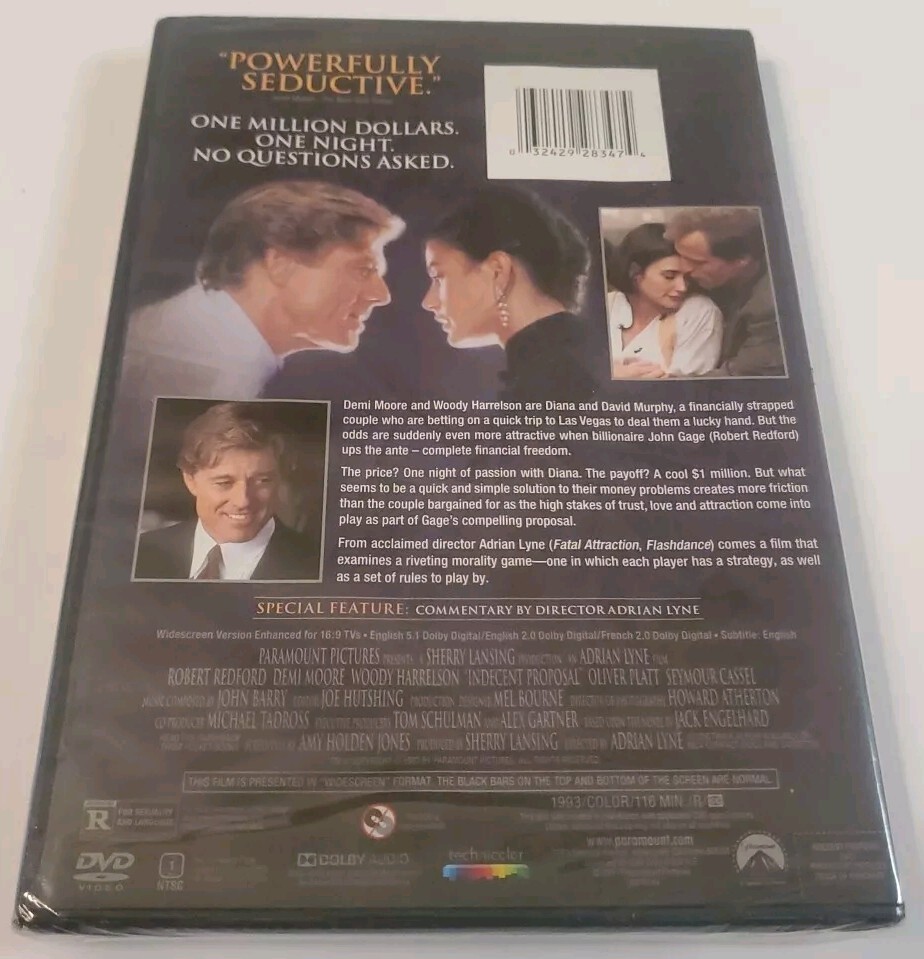 Indecent Proposal [New DVD] Sealed Demi Moore Woody Harrelson Robert ...