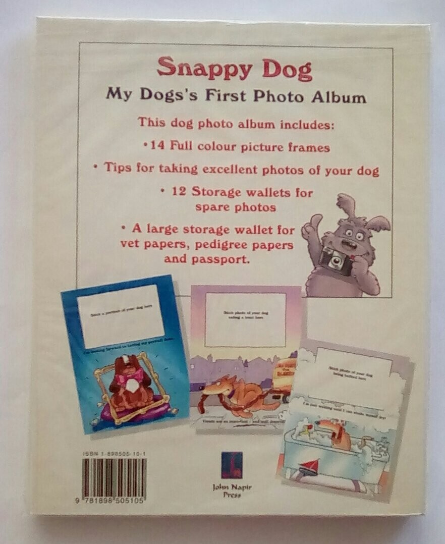 Snappy Dog "my Dogs First Photo Album" Holds 26 PICS Great Xmas or ...
