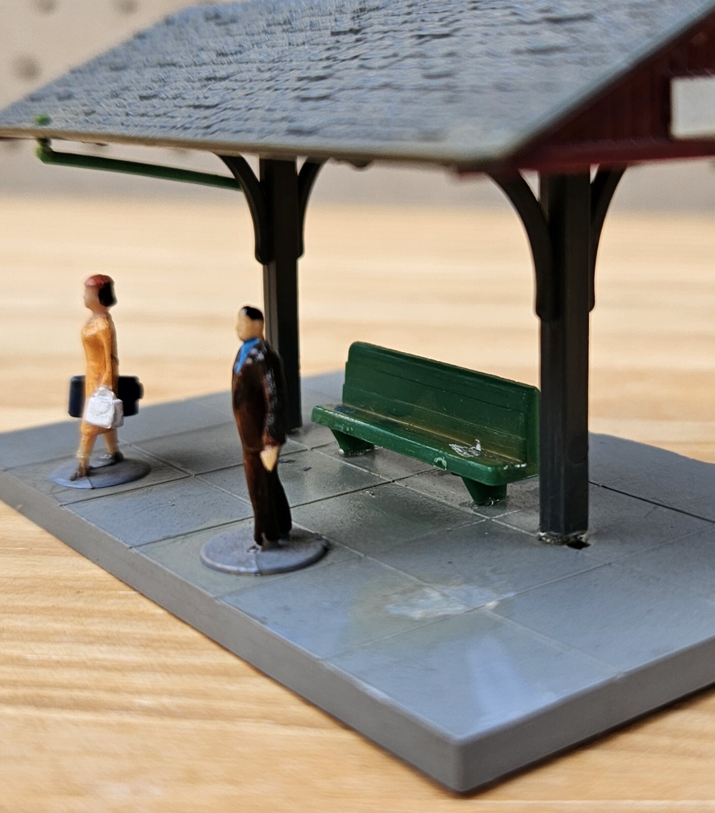 Vintage HO Scale Platform Station Hillside Railroad Layout Structure ...