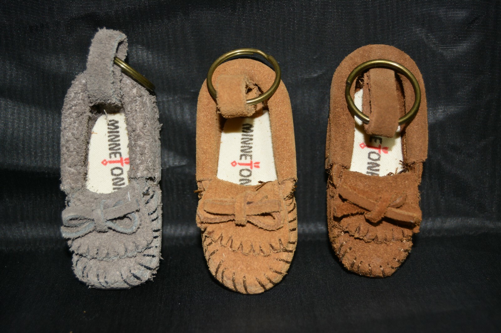 NEW Minnetonka Mocassin Mini Keychain Or Ornament SUEDE Leather Cute ...