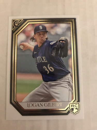 2021 Topps Gallery Logan Gilbert Rookie Card # 176 Seattle Mariners 1. ...