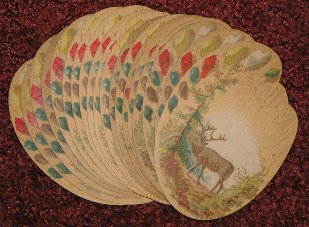 18 1880s Victorian Painters Palette Table Calling Cards | eBay