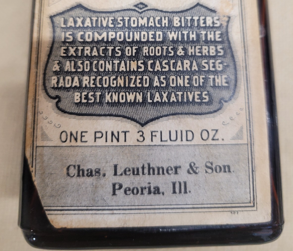 1800's Antique Red Cross Bitters Bottle w/ Label - Amber - 1 Pint | eBay