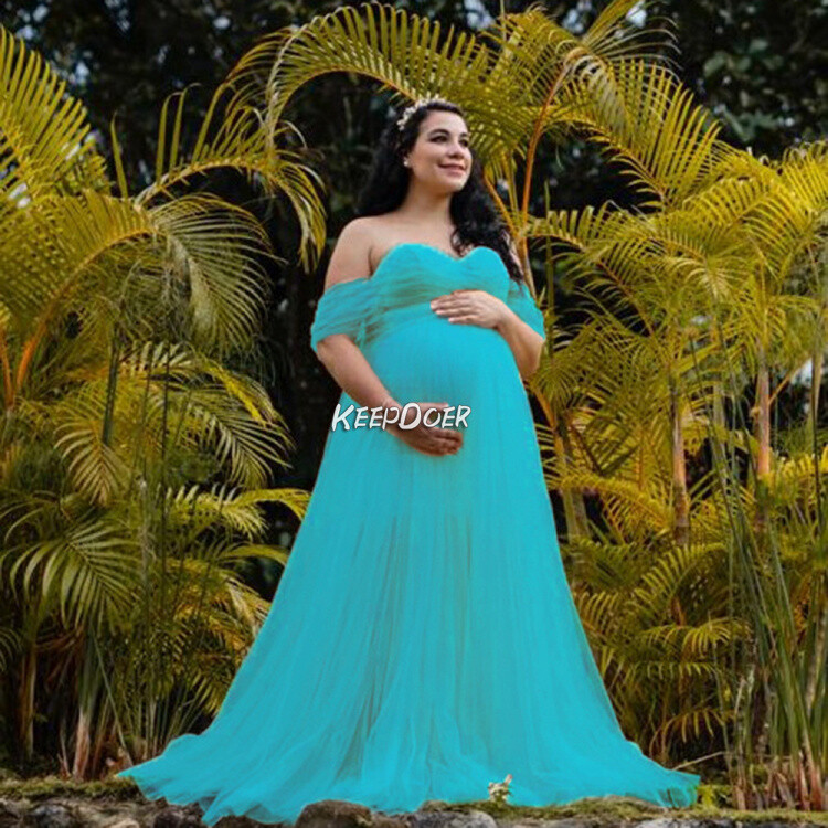 Pregnancy Women Dress Float Maternity Chiffon Gown For Photography ...