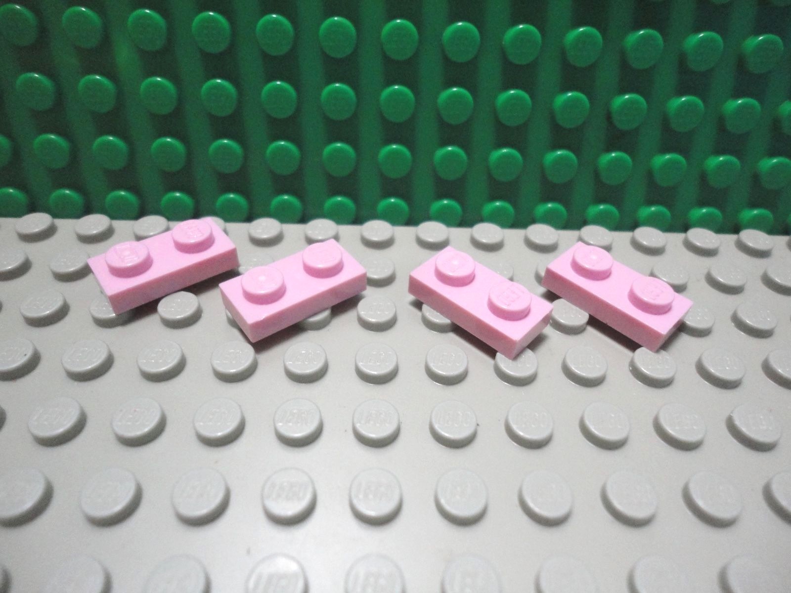 Lego 4 Bright Pink 1x2 base plate NEW | eBay