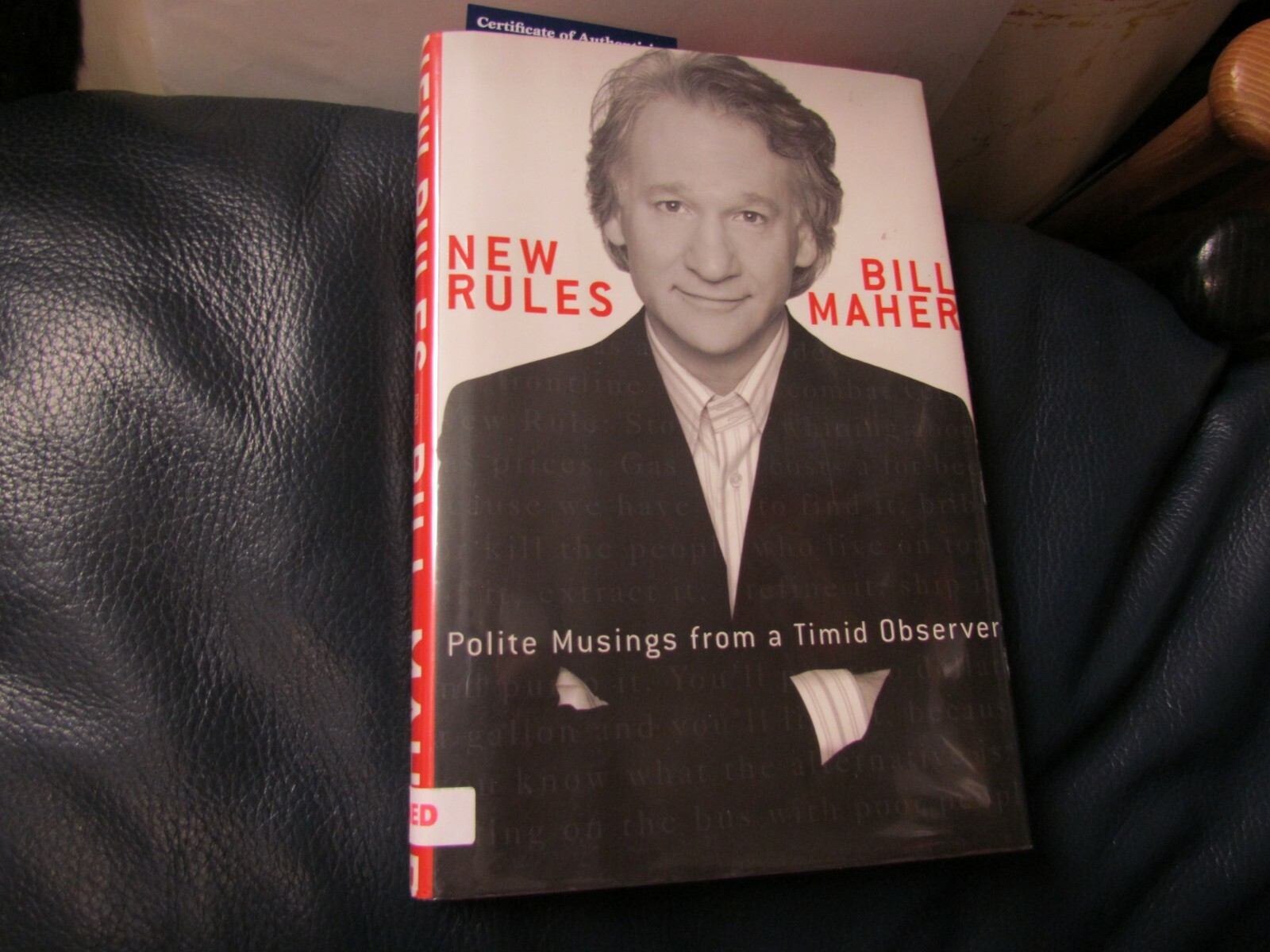 Bill Maher Autographed Signed New Rules Polite Musings From A Timid ...