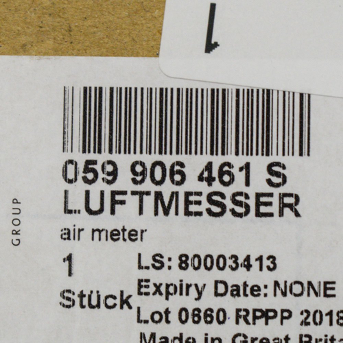 NEW AUDI A6 4G AIR FLOW MASS SENSOR 059906461S ORIGINAL 059-906-461-S ...