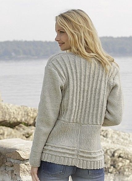 LADIES JACKET RIB EDGING~ARAN/WORSTED~KNITTING PATTERN~SIZE S-M-L-XL ...