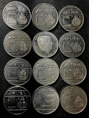 Old ARUBA Coin Lot - FLORIN - 12 UNCOMMON COINS - LOT #A9 | eBay