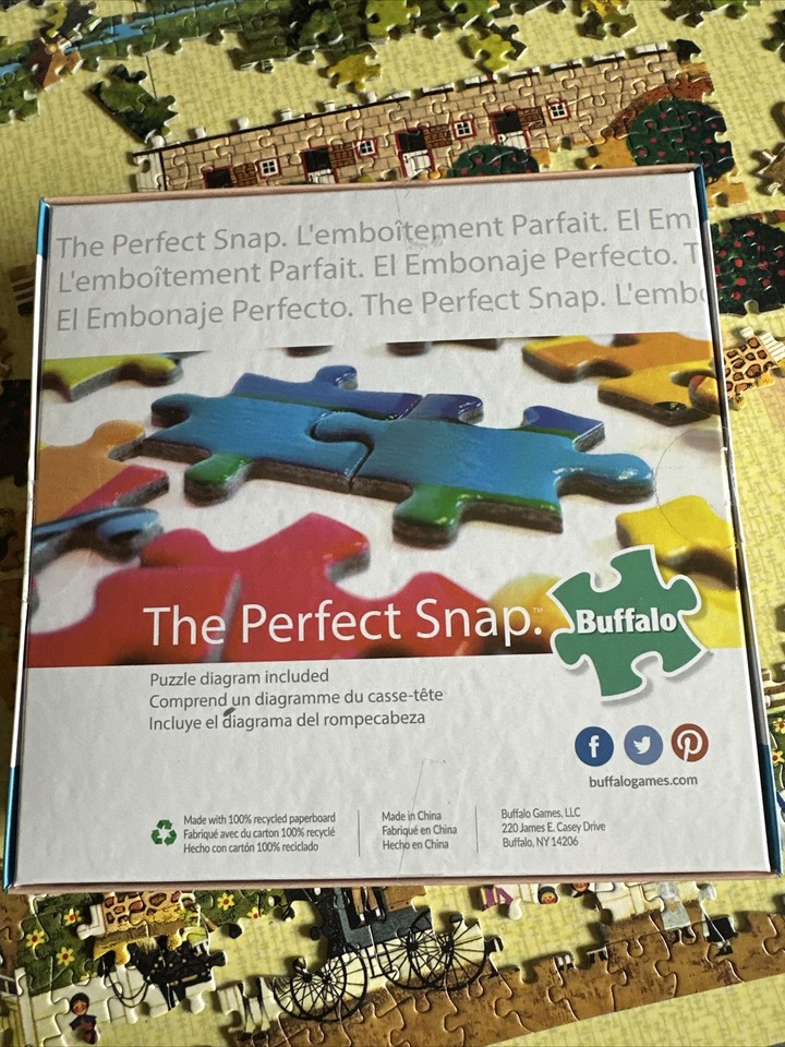 Buffalo Puzzle Charles Wysocki Moonlight And Roses 1000 Piece Complete ...