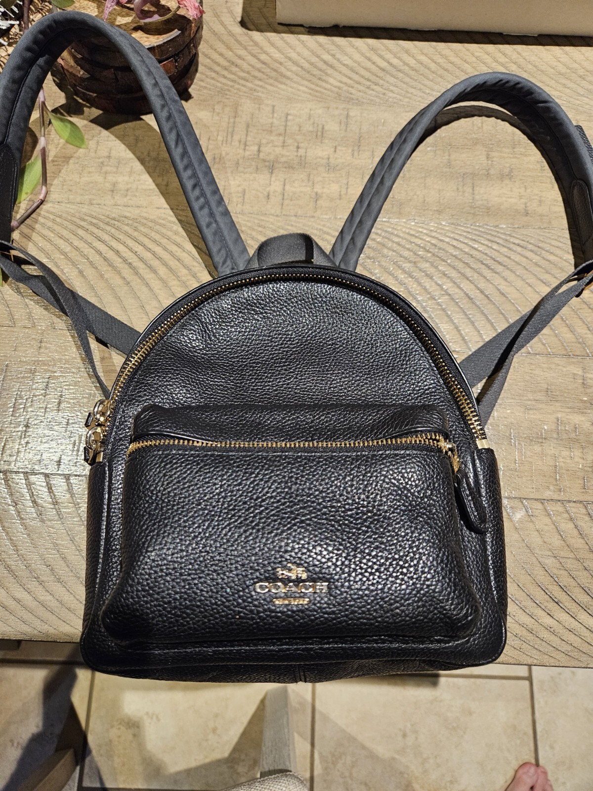 Coach Mini Charlie Black Backpack - Gem