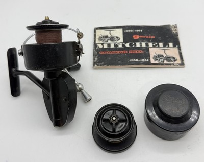 Vintage 1950s Mitchell 300 Spinning Fishing Reel Made in France Booklet ...