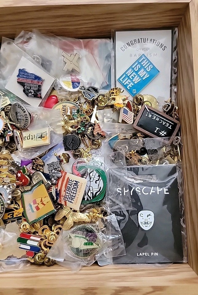 Lot 300+ Vintage & Modern Lapel Pins - Assorted Designs Themes ...