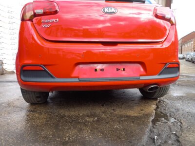 2012-2018 Kia Ceed Vr7 Mk2 Hatchback 5 Door BUMPER (REAR) Feuerrot Red ...