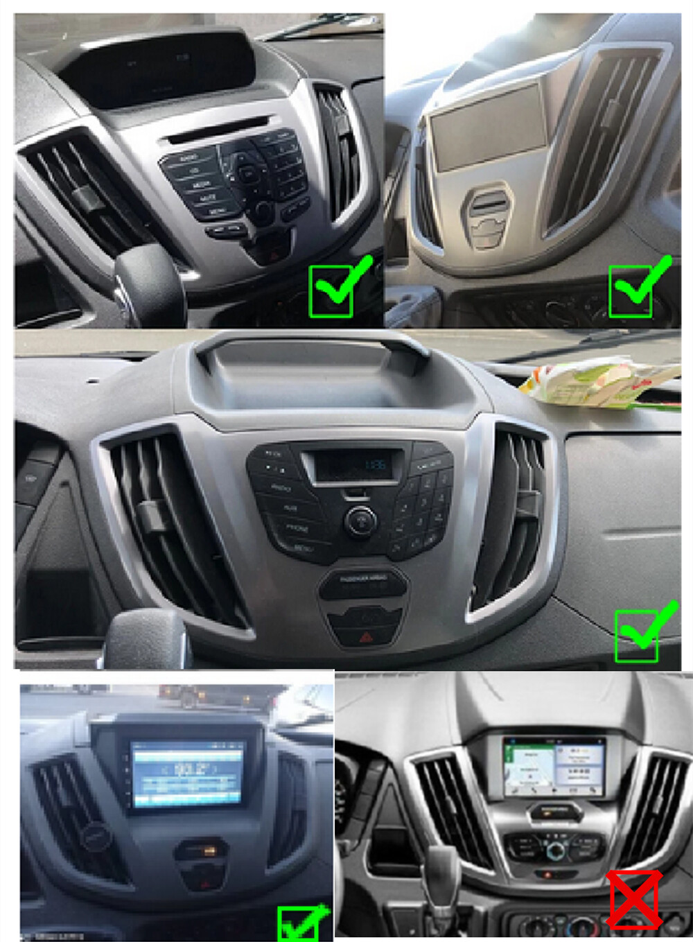 For 2013-19 Ford Transit Custom Stereo Radio GPS Nav Head Unit FM 9 ...