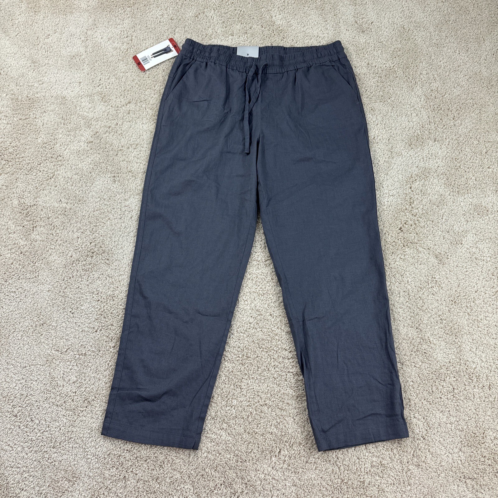 32° Cool Degrees Womans pants M Grey Long Khaki Elastic Streight Leg ...