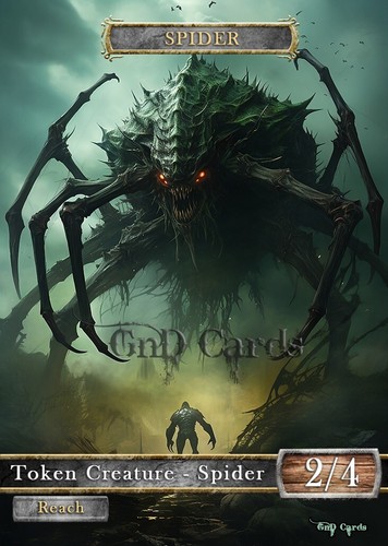 3x Spider #6 Black TCG Custom Tokens | eBay