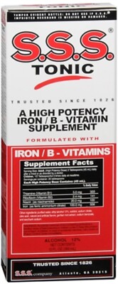 SSS Tonic High Potency Iron & B Vitamin Supplement Blood Support Liquid ...