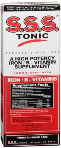 SSS Tonic High Potency Iron & B Vitamin Supplement Blood Support Liquid ...